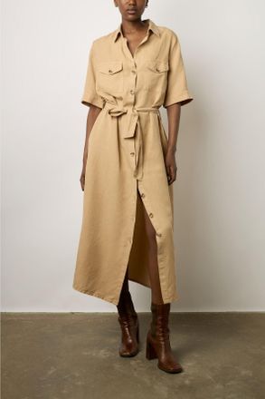 Gerard Darel Robe chemise unie - ESTILLE - Sable