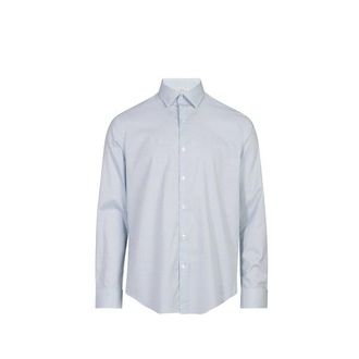 Calvin Klein Chemise &agrave; motif &agrave; longues manches en coton m&eacute;lang&eacute;