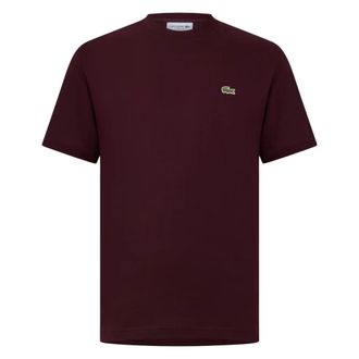 Lacoste Klassisches Baumwoll-T-Shirt - - Tops - Herren - Rot - M