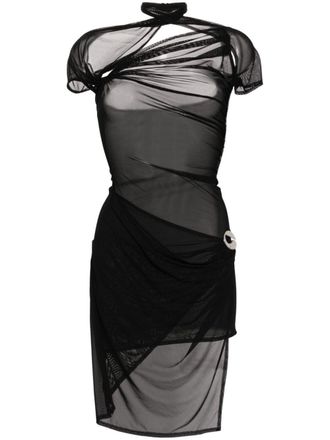 Coperni robe à design asymétrique - Noir