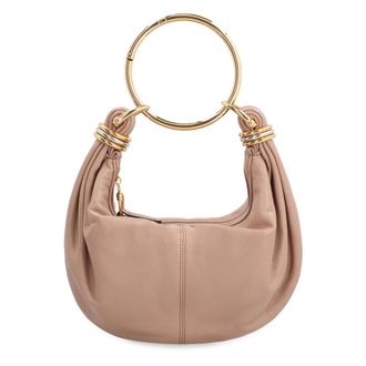 Chloé Femme, Sacs, Rose, Taille: ONE Size Bracelet Leather Hobo Bag