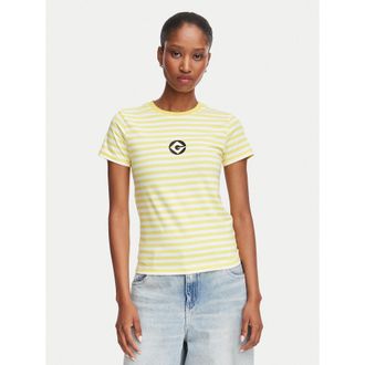 Guess T-Shirt W6YI60 K6413 Gelb Regular Fit