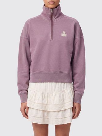 Isabel Marant Stehkragen-Sweatshirt aus Baumwolle mit halbem Rei&szlig;verschluss