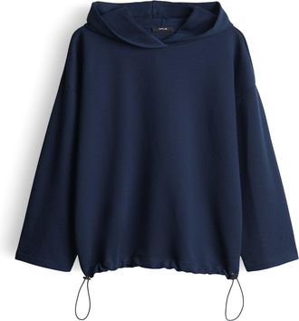 OPUS Damen Sweatshirt | GOLONJA Loose Hoodie aus Baumwoll Mix Coal Blue, 44