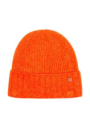 s.Oliver Strickbeanie aus Wollmix mit Logo-Detail