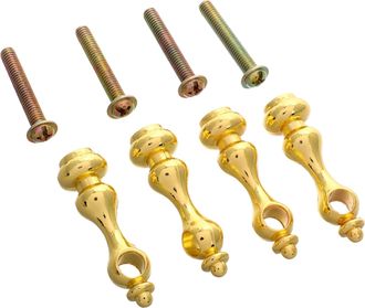 Artibetter 4 STÜCKE Teiliges Metallverbinder für Glasgeländer Möbel Akzente Einfache Montage Stilvolle Endkappen für Schrankgeländer Weinschrank und Servierwagen