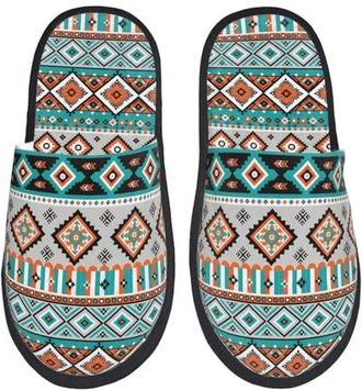 Generic Respirant Pantoufles en Feutre Azt&egrave;que de lOuest bleu Chausson Maison &eacute;l&eacute;gant Chaussons dint&eacute;rieur pour Hiver Maison Adulte M