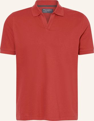 Marc O'Polo Marc Opolo Strick-Poloshirt Regular Fit rot
