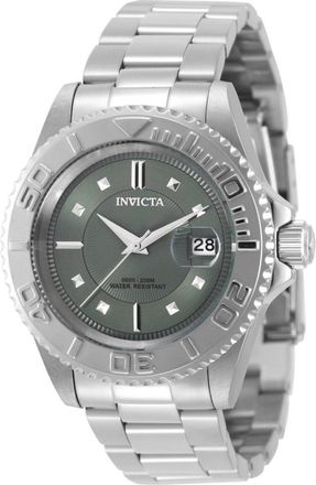 Invicta Pro Diver 49919 Herrenuhr - Quarzwerk - Edelstahl mit gr&uuml;nem Zifferblatt - 40 mm
