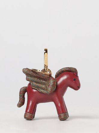 Etro Porte-cl&eacute;s Pegaso en cuir et coton enduit &agrave; imprim&eacute; Paisley