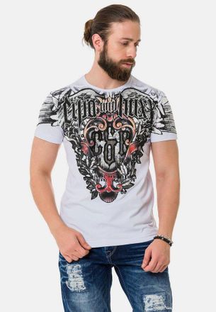 Cipo & Baxx T-Shirt T-Shirt aus hochwertiger Baumwolle