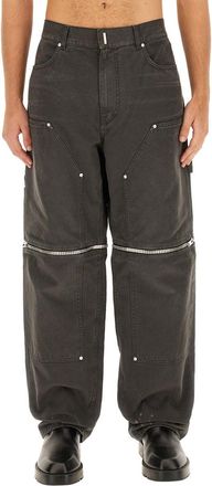 Givenchy Zip-Detail Cotton Jeans - Black