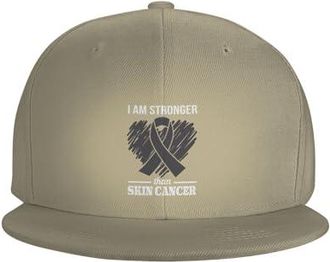 Generic Je suis Plus Forte Que Le Cancer De La Peau Unisexe Casquette Hip Hop Respirant Chapeaux Pare-Soleil L&egrave;g&eacute;re Strapback Cap pour Camping Trucker Hip Pop