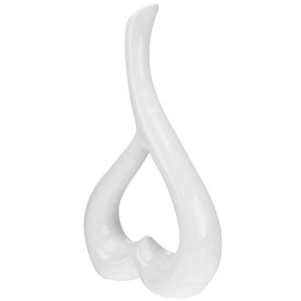 Amosfun Keramik blumenvase Herzf&ouml;rmig Wei&szlig; Dekorative Vase f&uuml;r Fensterbank Wohnzimmer Tischdeko Elegantes Blumentopf Ornament Robust Glatt Oberfl&auml;che