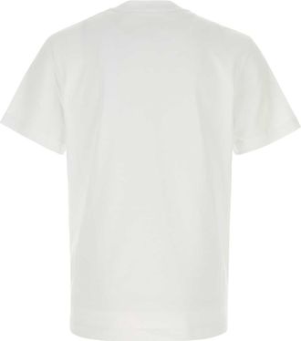 Moncler Mens White Cotton T-Shirt 00a Exterior Exterior: T-shirts And Polos