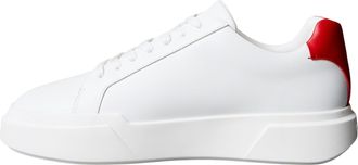 Calvin Klein Herren Chunky Cupsole Laceup LTH Ym0Ym01344 Low Top, White (Bright White/Adrenaline Rush), 43 EU