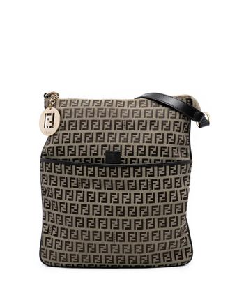 Fendi sac &agrave; bandouli&egrave;re en toile &agrave; motif Zucchino (2010-2025) - Marron