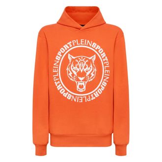 Plein Sport Homme, Sweatshirts et sweats &agrave; capuche, Orange, Taille: S Hooded SweaT-shirt Carbon Tiger
