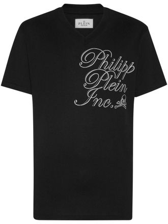 Philipp Plein t-shirt en coton à logo imprimé - Noir