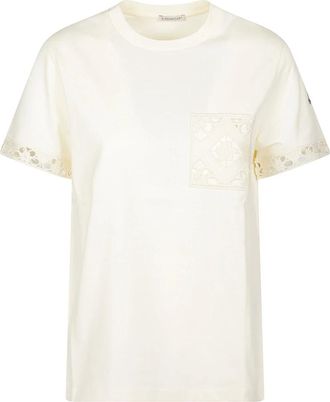 Moncler Femme, Tops, Blanc, Taille: 40 FR T-Shirt