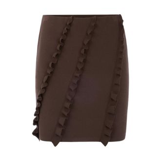 Marc Cain Gestrickter Minirock Made in Germany - - Skirts - Damen - Braun - 2XL
