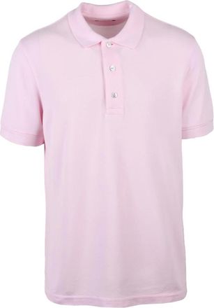 Tom Ford Homme, Tops, Rose, Taille: XL Polo en Piqu&eacute; de Lyocell