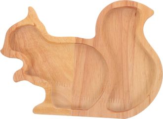 Garneck Holz Serviertablett Für Snacks Und Lebensmittel Eichhörnchen-Form Geeignet Für Drinnen Und Draußen Grillen Partys Robust Langlebig