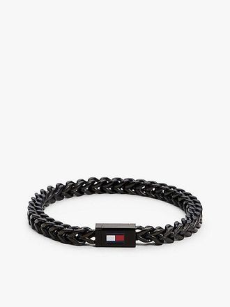 Tommy Hilfiger Bracelet chaîne tressée acier inoxydable noir