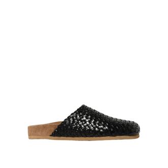 Dragon Diffusion Femme, Chaussures, Noir, Taille: 39 EU Mules Plates en Cuir Tress&eacute; Noir
