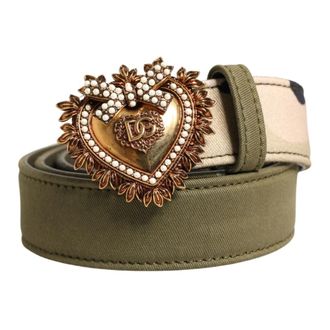Dolce & Gabbana Devotion Metall Schnalle G&uuml;rtel - - Accessories - Damen - Gr&uuml;n - ONE SIZE
