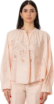 Forte_Forte Femme, Blouses et Chemises, Beige, Taille: 38 FR Camicia ricamo