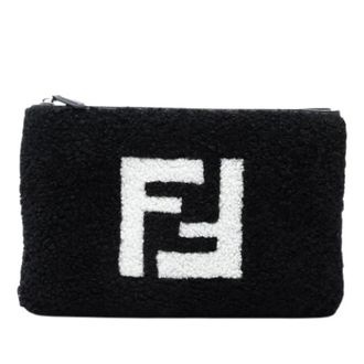 Fendi Pre-owned Shearling Clutch - - Pre-owned - Damen - Schwarzk - ONE SIZE