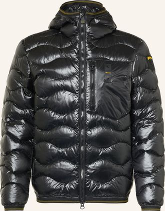 Blauer Daunenjacke Wave schwarz