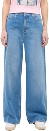 Mustang Jeans Style Luise Wide Jeans, Bleu Moyen, 27W / 32L Femmes