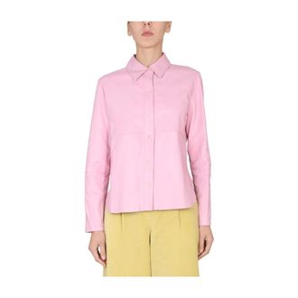 Alysi Femme, Vestes, Rose, Taille: 34 FR Pointed Collar Front Clos