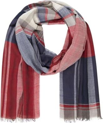 Lindenmann Mens Scarf/Cotton Scarf, blue-red