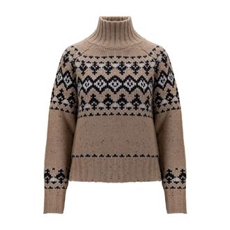 MC2 Saint Barth Femme, Pulls, Brun, Taille: 36 FR Pull Col Roul&eacute;