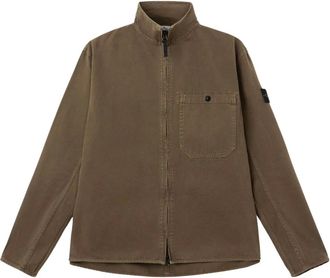 Stone Island Homme, Vestes, Brun, Taille: XL Overshirt