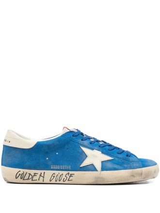 Golden Goose baskets &agrave; imprim&eacute; graphique - Bleu