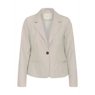 Kaffe Federgrau Melange Pinstripe Blazer - - Jackets - Damen - Grau - 3XL