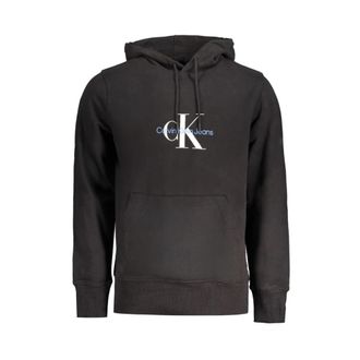 Calvin Klein Schwarzer Baumwoll-Kapuzen-Sweatshirt mit Logo - - Sweatshirts & Hoodies - Herren - Schwarzk - XL