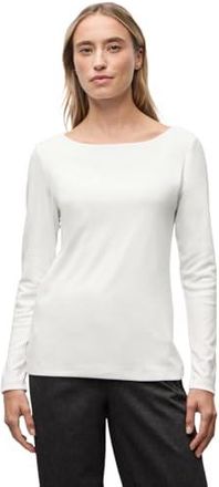Street One 3228737 T-Shirt Basique à Manches Longues, Blanc cassé, 38 Femmes