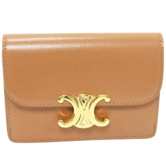 Celine Portefeuille en cuir Vintage Pre-owned - Femme - Pre-owned - Beige - Taille: ONE Size