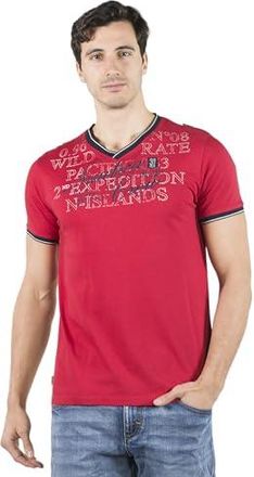 Kor&ouml;shi T-Shirt imprim&eacute; Texte sur lavant - Rouge - XXL