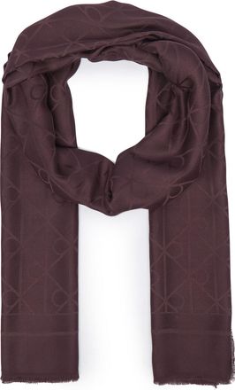 Calvin Klein Schal Calvin Klein Emblem Aop Glossy Tonal Scarf LV04F8096G Dunkelrot
