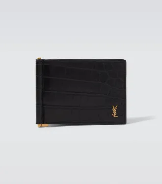 Saint Laurent Portefeuille Tiny Cassandre en cuir emboss&eacute;