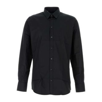 Dolce & Gabbana Cotton Gold Fit Hemd - - Shirts - Herren - Schwarzk - 2XL