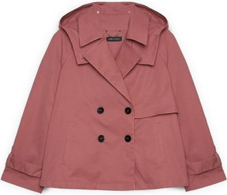 Fiorella Rubino Femme, Manteaux, Rose, Taille: 50 FR Trench-coat court crois&eacute;