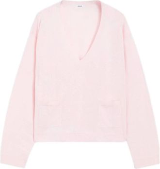 Aspesi Femme, Pulls, Rose, Taille: 38 FR V-neck Tricots