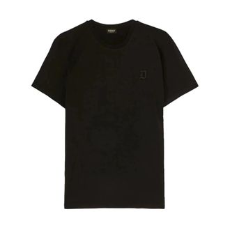 Dondup Klassisches Logo Besticktes T-Shirt - - Tops - Herren - Schwarzk - M